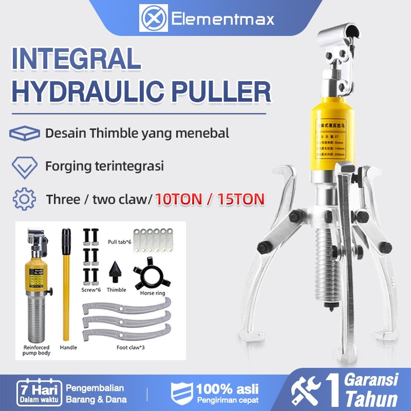Jual Elementmax Integral Hydraulic Pulley 10TON/15TON Wheel Bear Puller ...