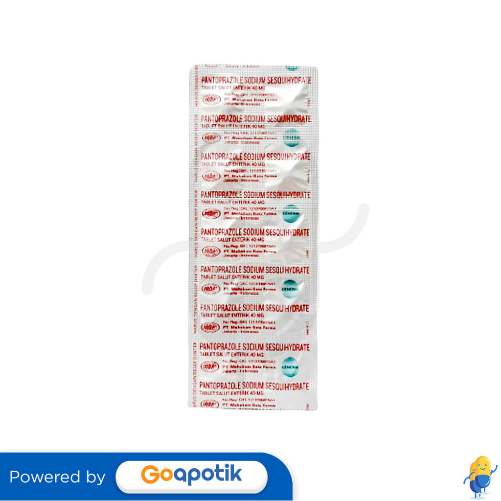 Jual Pantoprazole Sodium Sesquihydrate Mahakam 40 Mg Strip 10 Tablet ...