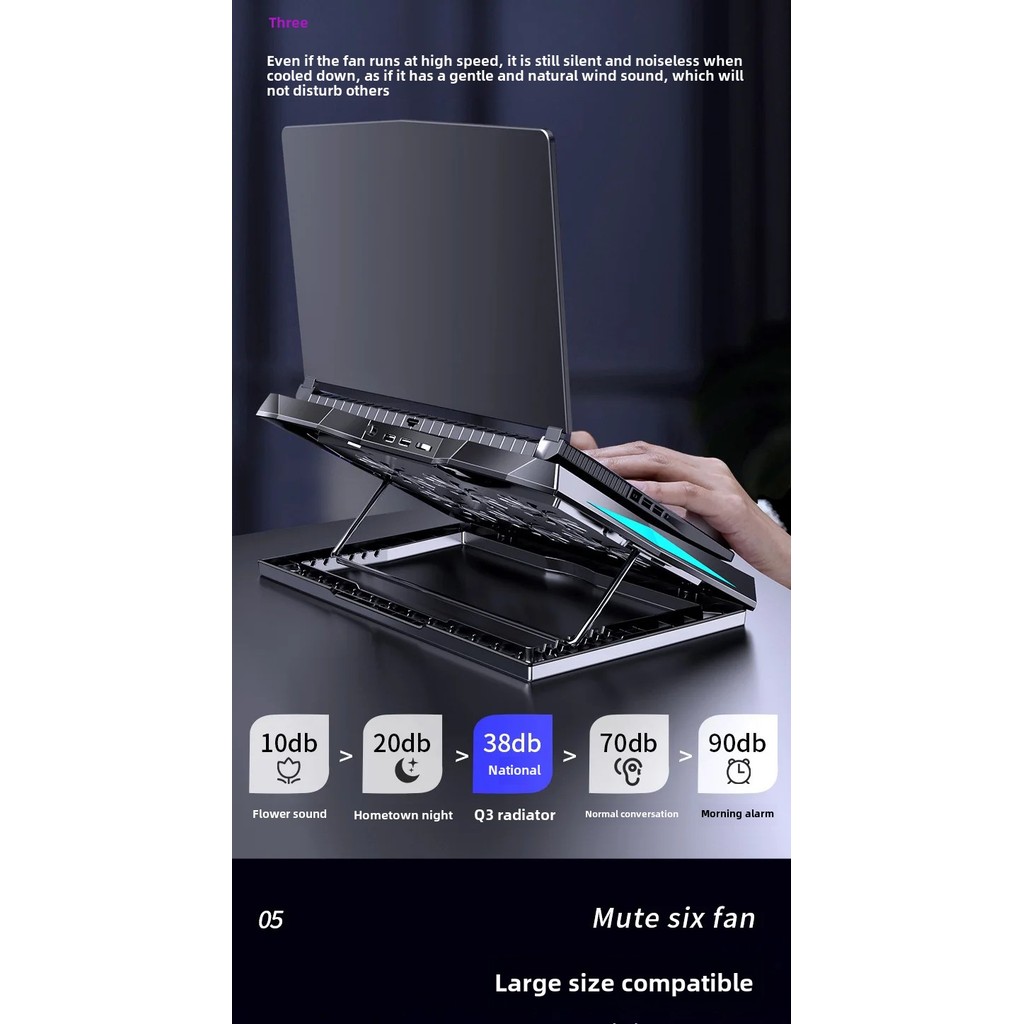 Jual Foldable Gaming Laptop Heat Sink Stand Adjustable Desktop Cooling ...