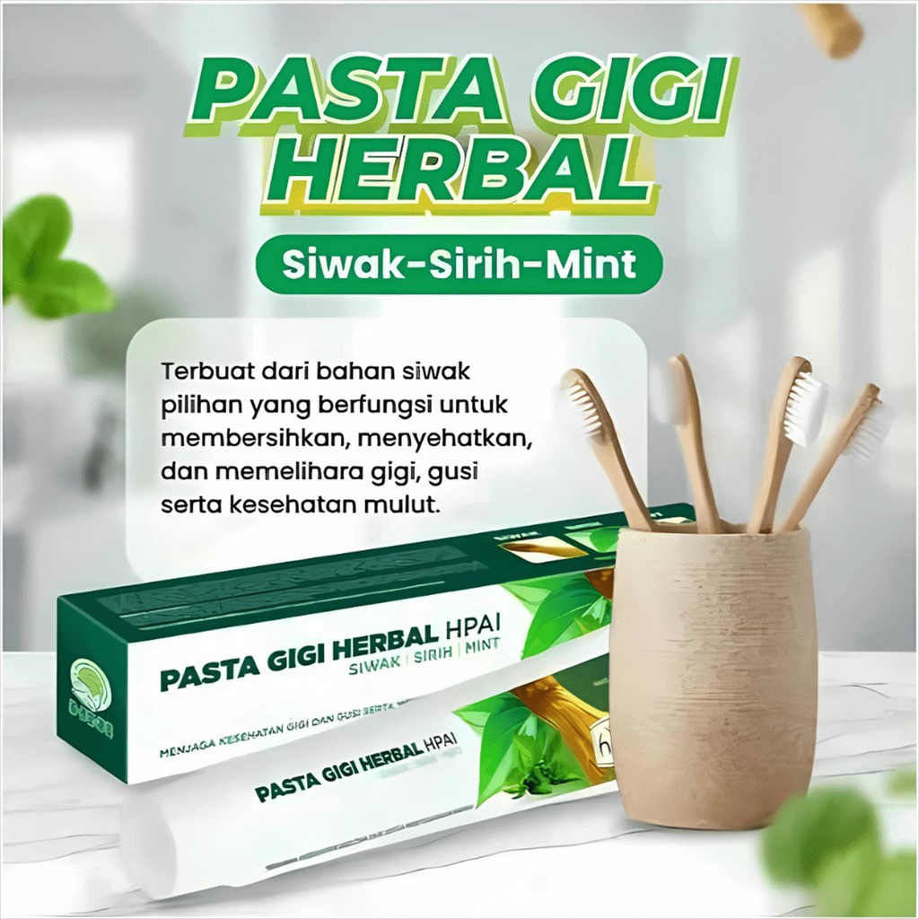 Jual Pasta Gigi Herbal HNI – Siwak Sirih Mint | Bebas Fluoride, Jaga ...