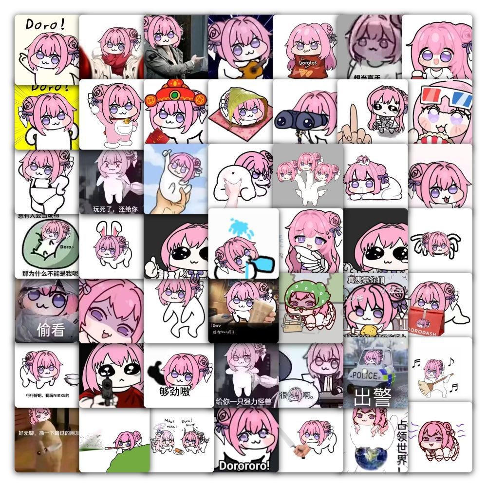 Jual 55Pcs Fun Doro Nikke Goddess Of Victory Stickers Doro Decals For ...