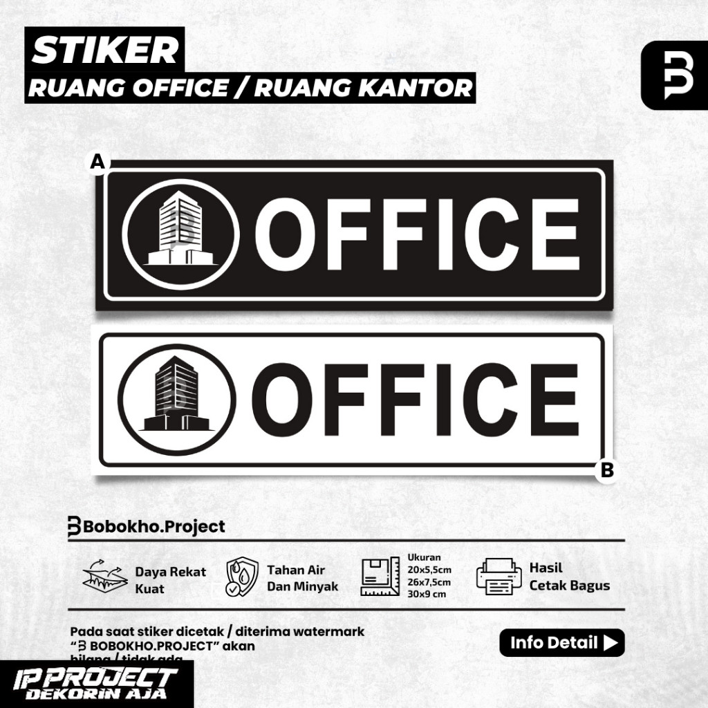 Jual Stiker Office / Sign sticker office / Stiker ruang kantor / Stiker ...