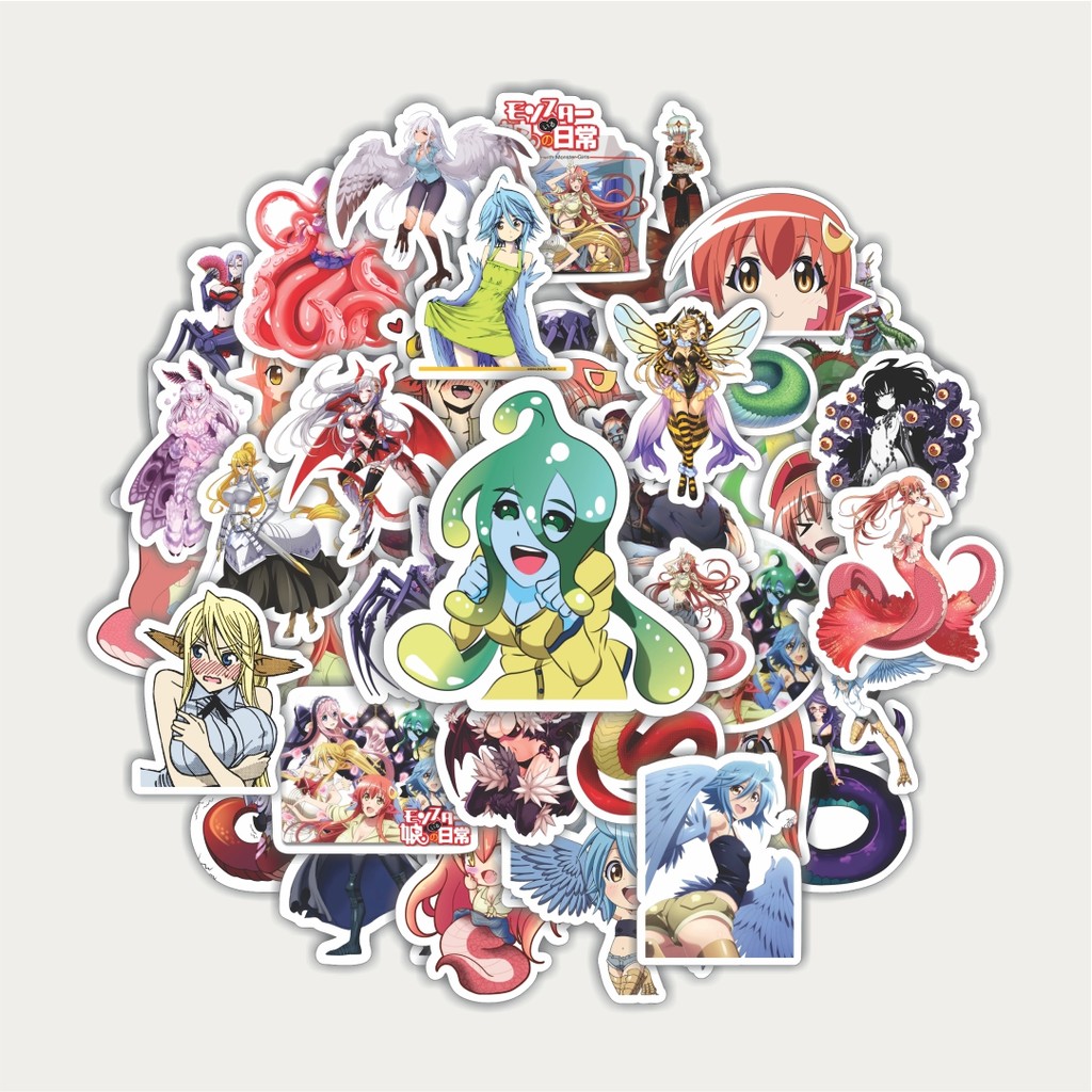 Jual Sticker Pack Stiker Anime Series Monster Musume Karakter V1 ...