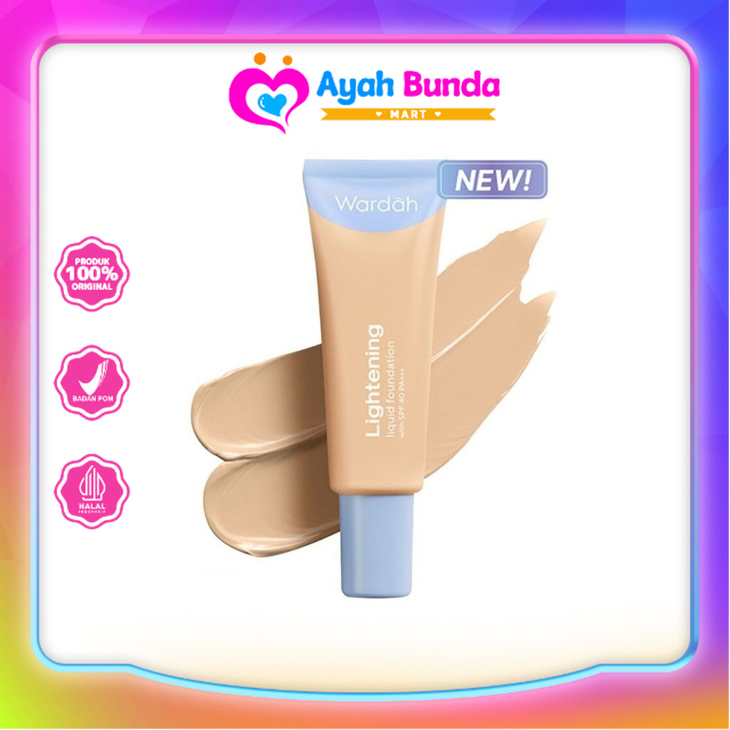 Jual Wardah Lightening Liquid Foundation 6ml - 25ml - SPF 40 PA ...