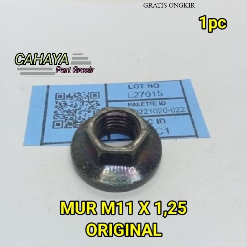 Jual MUR NUT M11 X 1,25 kunci 14 MUR COPLE MESIN COVER BLOK RING LEBAR ...