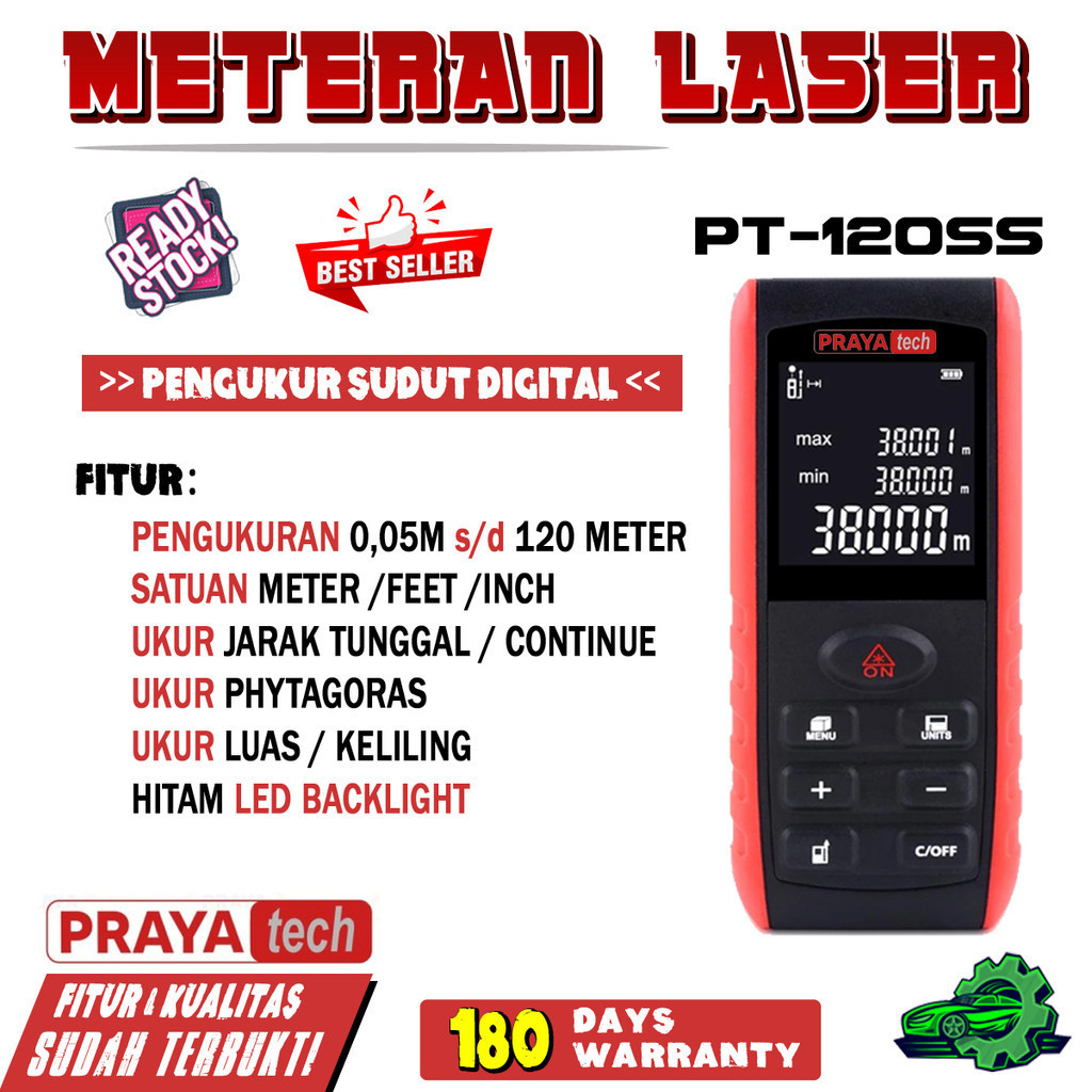 Jual Meteran Laser Digital Laser Distance Meter Alat Ukur Jarak Digital ...