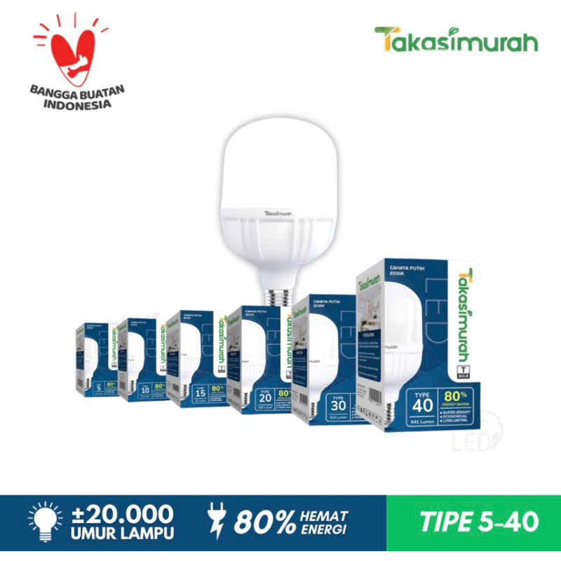 Jual BOHLAM BOLA LAMPU LED TAKASIMURAH 5 10 15 20 30 40 50 TAKASI MURAH | Shopee Indonesia