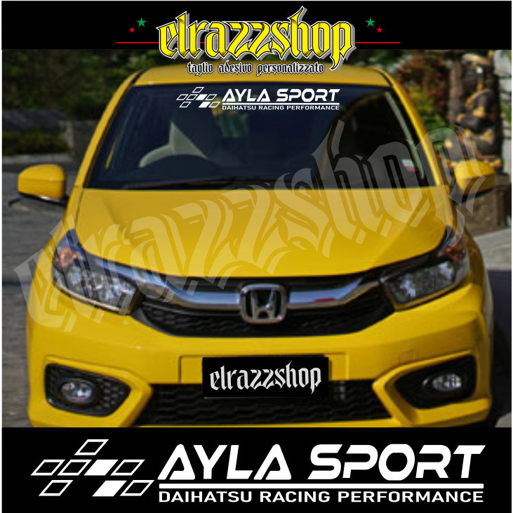 Jual sticker ayla sport cutting sticker mobil daihatsu ayla sport kaca ...