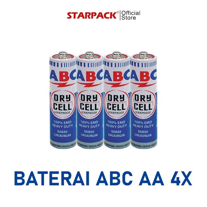 Jual BATERAI ABC BIRU AA / A2 ORIGINAL (4 BATERAI) | Shopee Indonesia