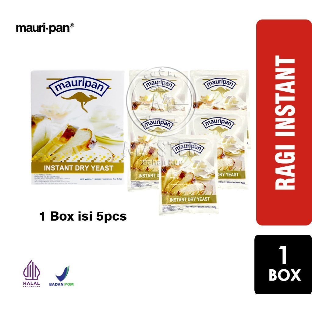 Jual Mauripan Ragi Instant Dry Yeast MAURI-PAN [1 box isi 5pcs ...