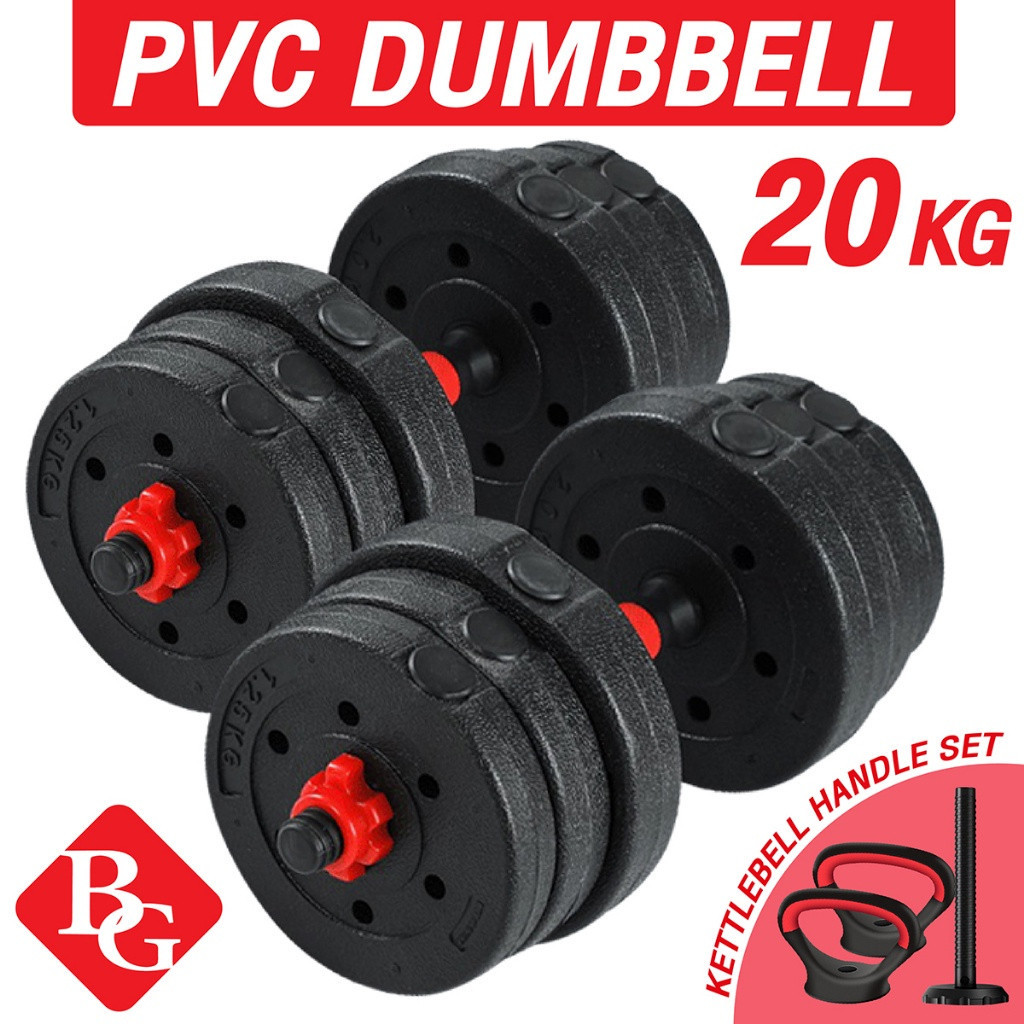 Jual FV65TA HTD Sport Dumbbell Set 20Kg PVC Alat Olahraga Beban Angkat ...