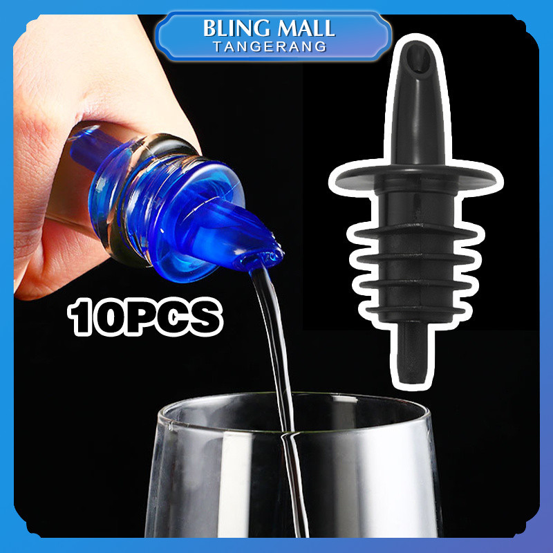 Jual 10PCS Penutup Botol Wine / Bottle Pourer Plastik Pourer Botol ...