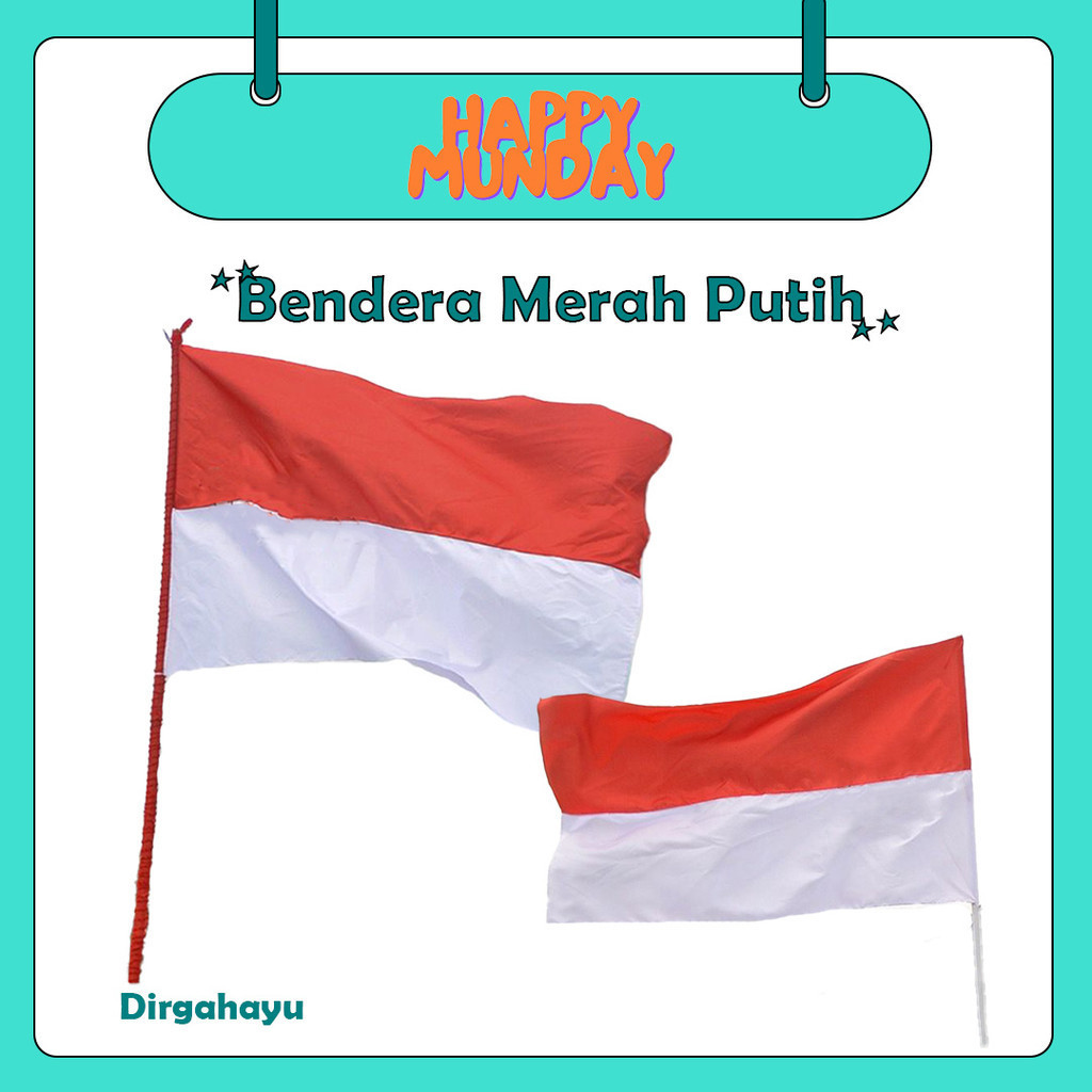 Jual HappyMunday Bendera Dirgahayu Kemerdekaan RI Merah Putih Kain ...