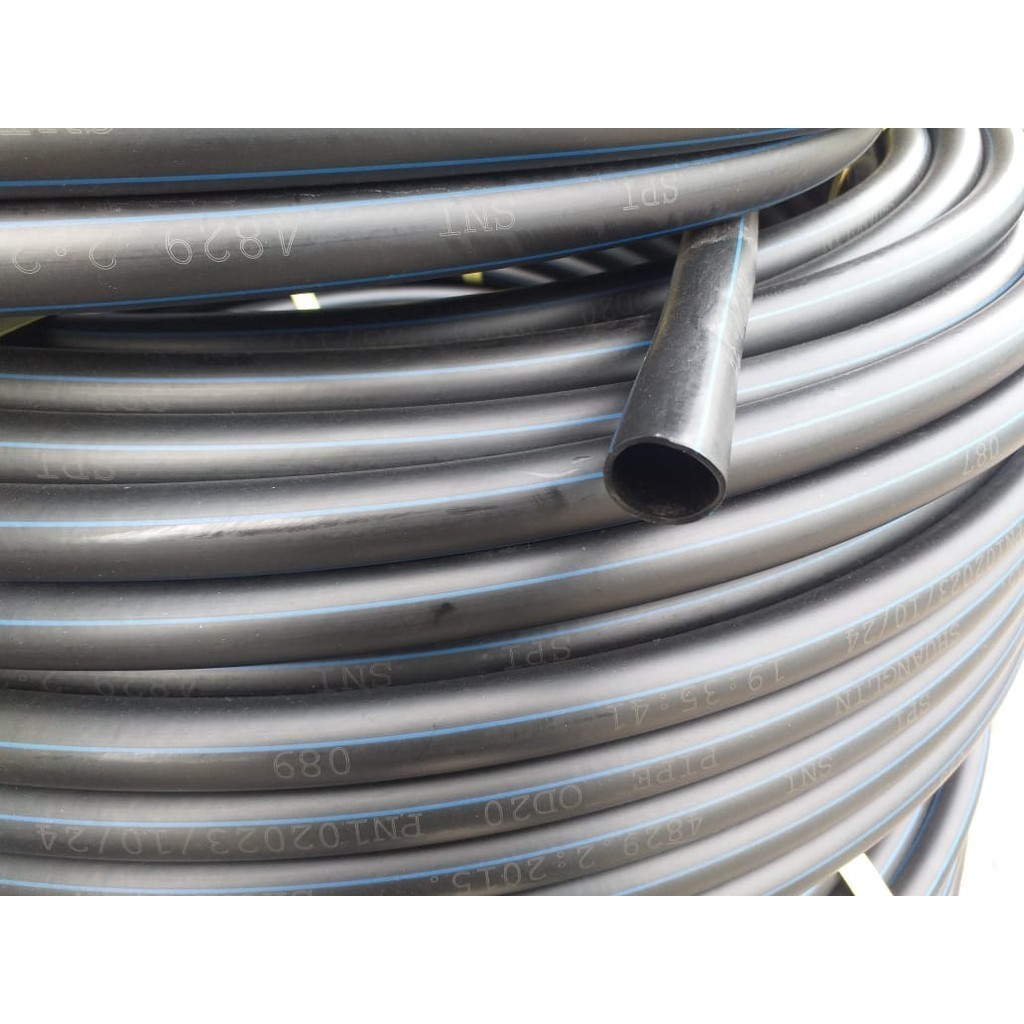 Jual 10 Meter Pipa HDPE 20 mm PN10 Selang HDPE dia.1/2 inch (20mm ...