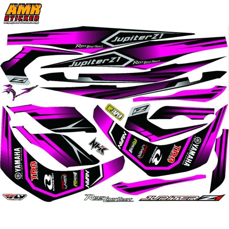 Jual striping jupiter z1 semi Decal grafis racing striping sticker ...