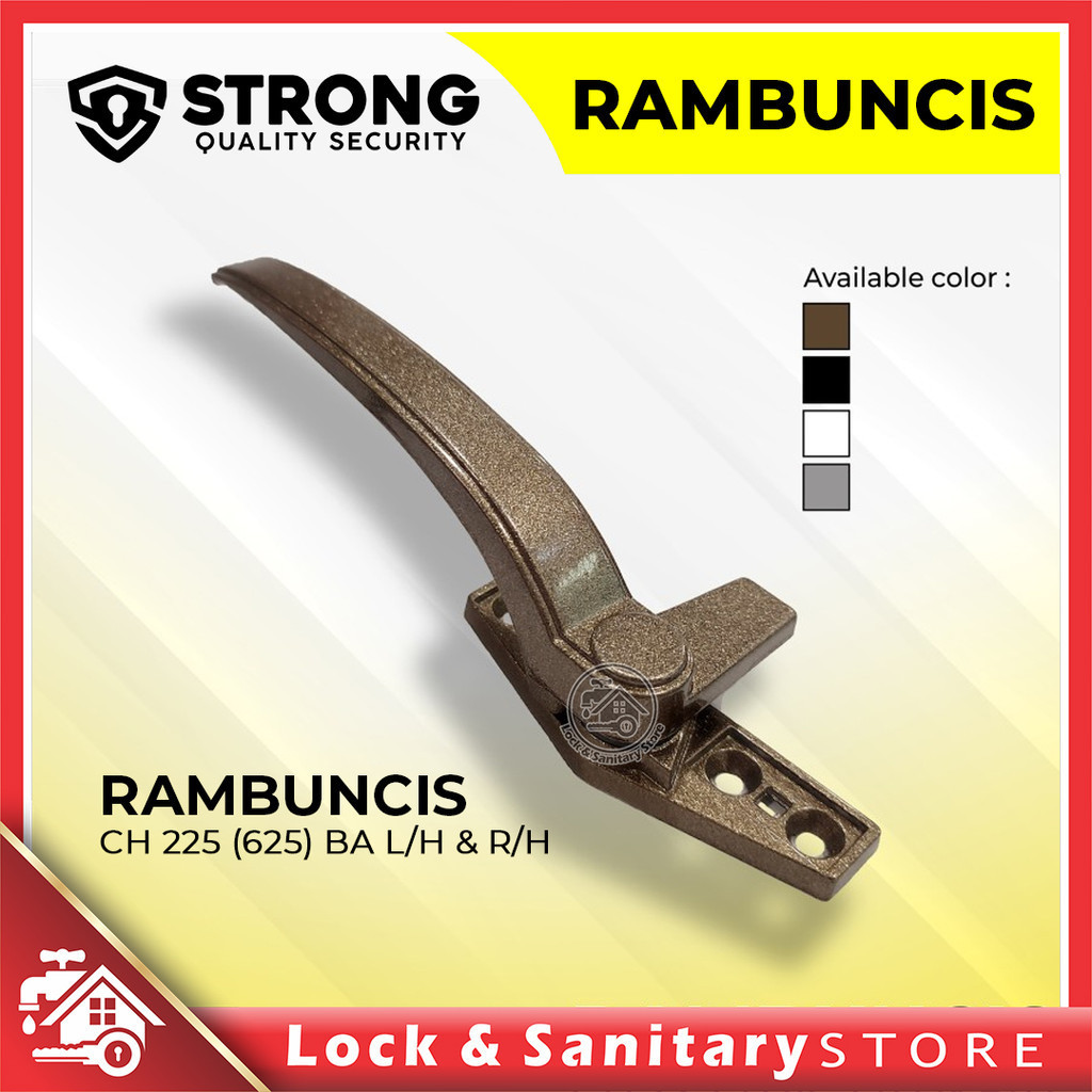 Jual Kunci jendela / Rambuncis Casement Handle CASEMENT HDL STRONG CH 225 (625) L/H & R/H ...