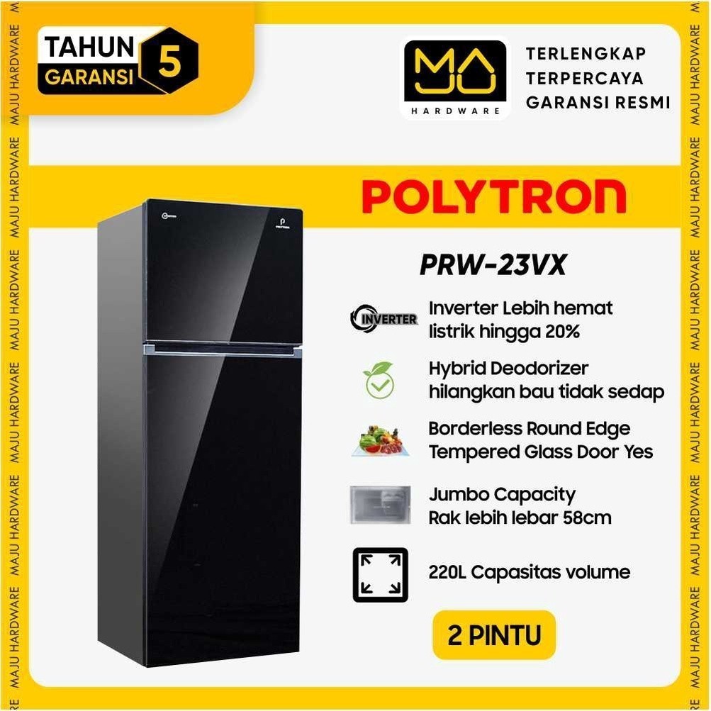 Jual POLYTRON Kulkas 2 Pintu Belleza Jumbo Inverter 220 Liter Inverter ...