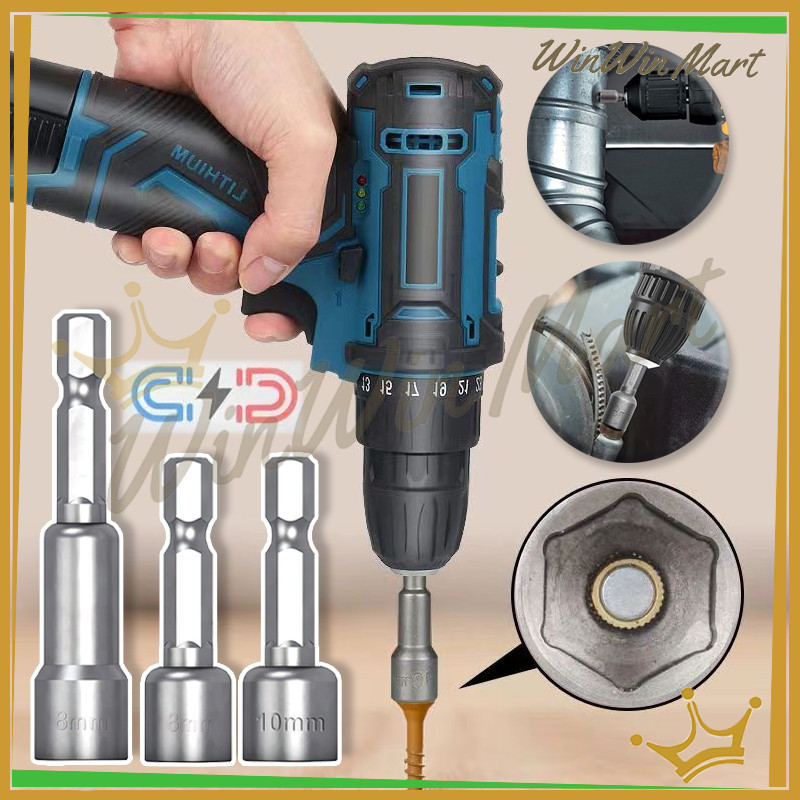 Jual Mata Bor Roofing Magnet Hex/Mata Baut Roofing 8 x 65mm/Baja Ringan ...