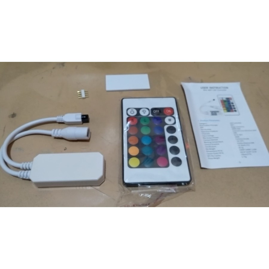 Jual Mini Wifi Controller + 24Key IR Remote Lampu LED strip RGB ...