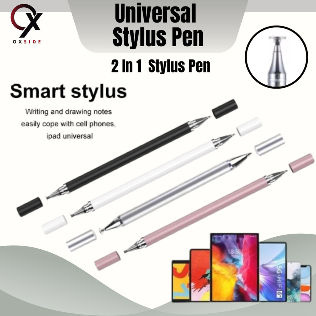 Jual Stylus Pen Universal 2in1 Ipad Iphone Android With Microfiber Head ...