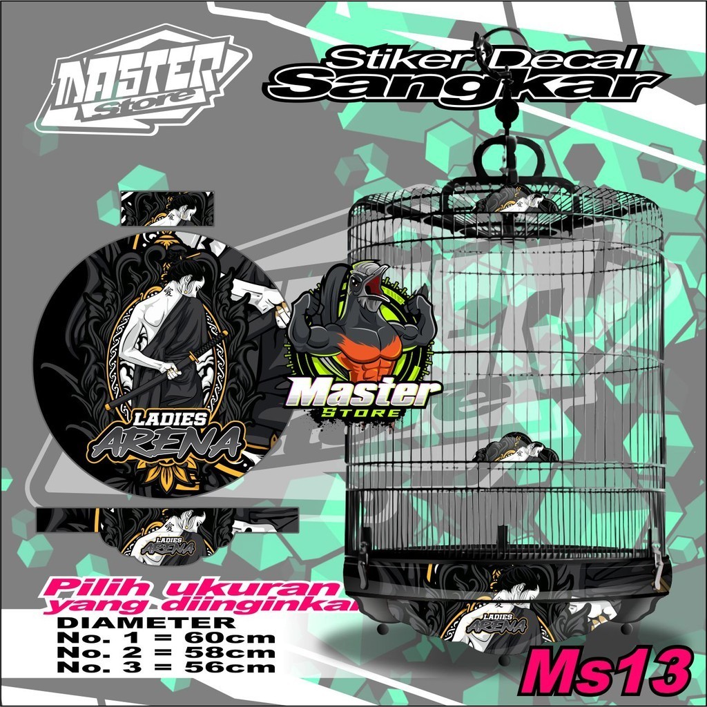 Jual Stiker Decal Sangkar Bulat Murai LADIES ARENA High Quality BISA ...