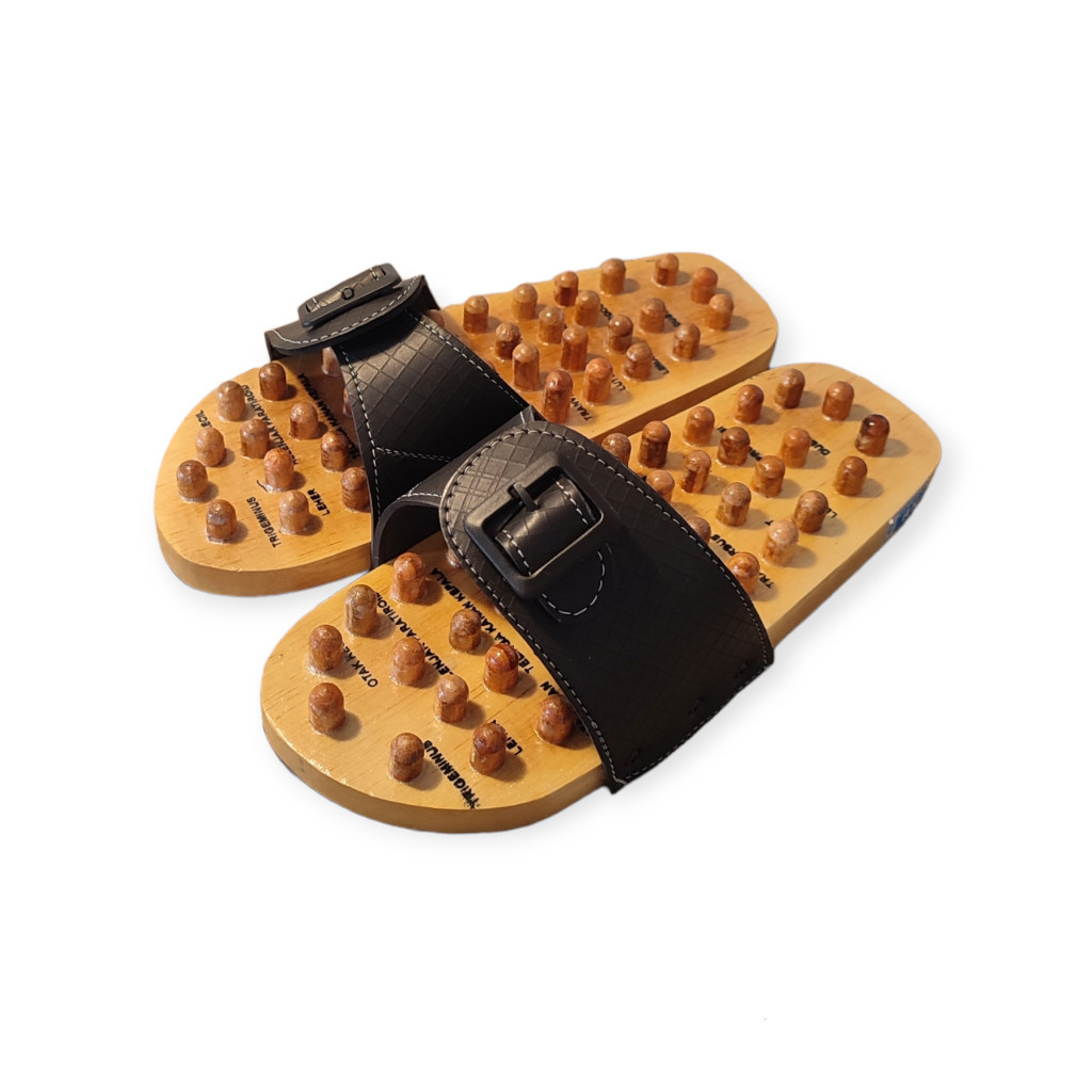 Jual Sandal Refleksi Kayu / Sandal Rematik / Sandal Kesehatan | Shopee Indonesia