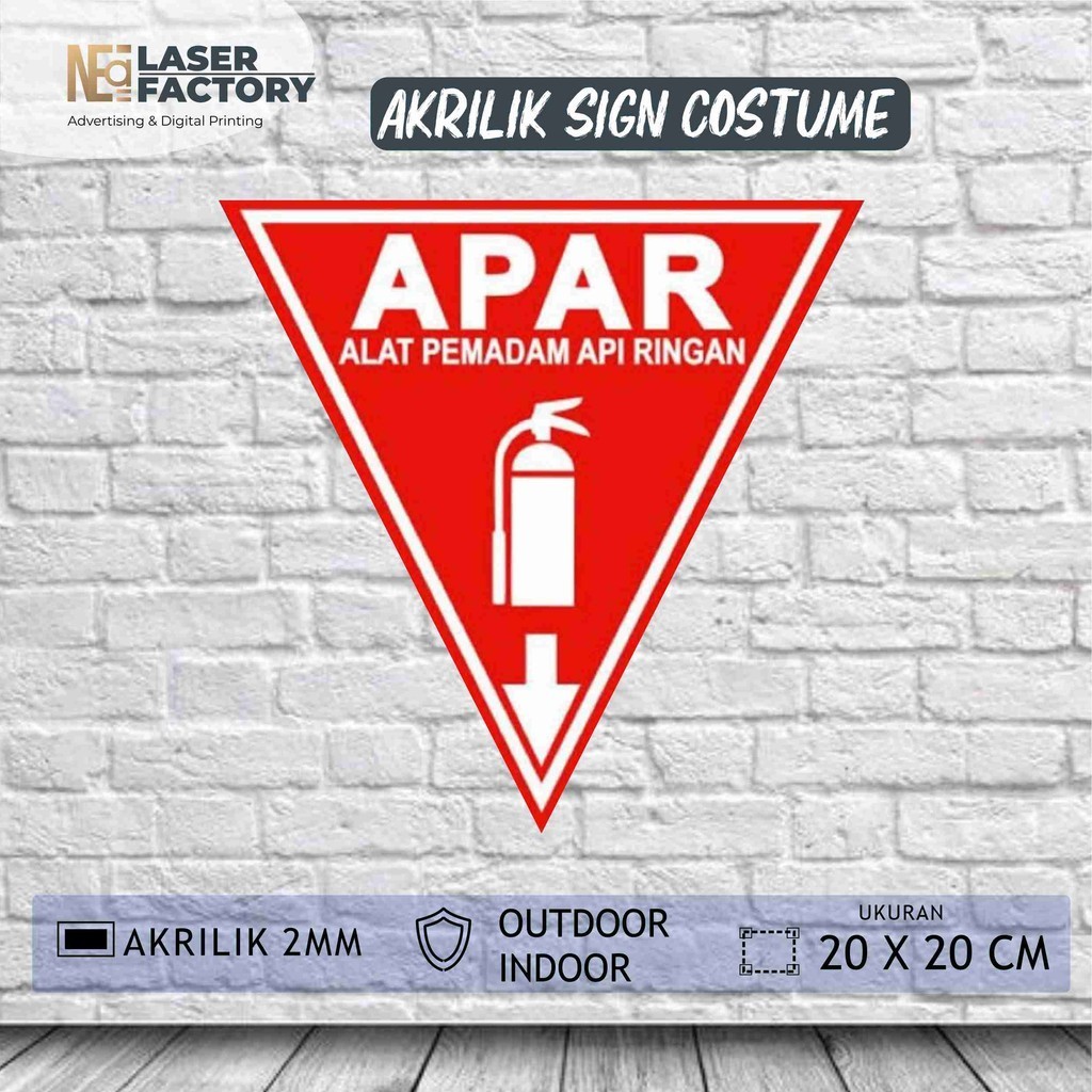 Jual Sign akrilik APAR (Alat Pemadam Api Ringan) | Shopee Indonesia