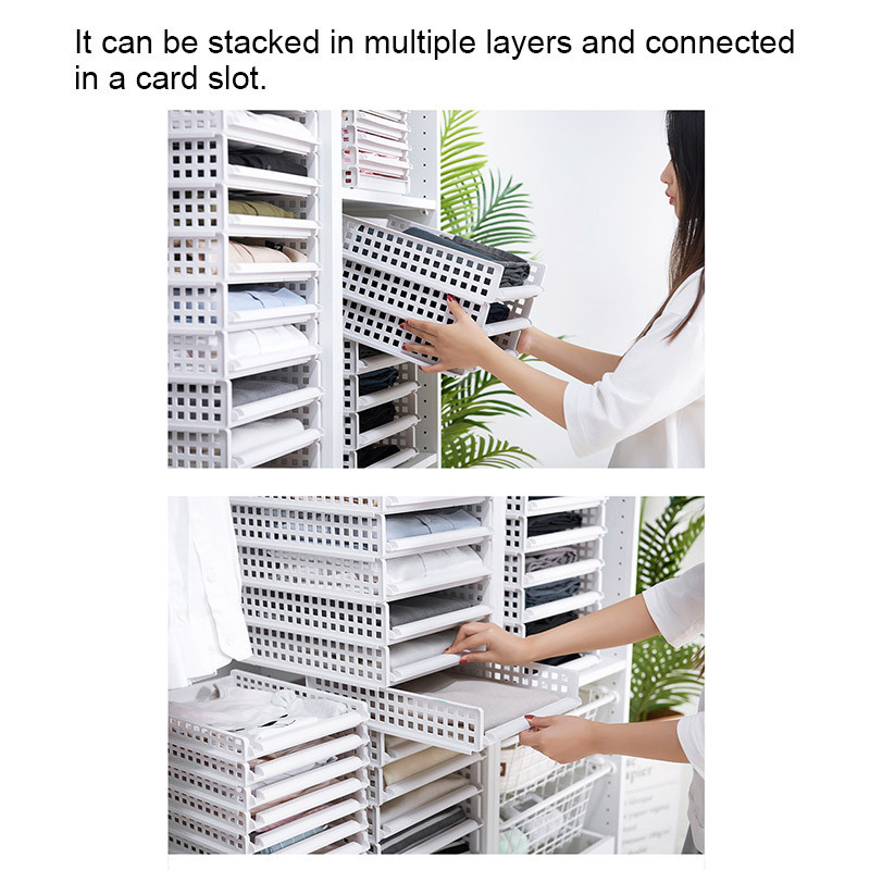 Jual Folding Wardrobe Drawer Cabinet Organizer Stackable Drawer Clothes ...