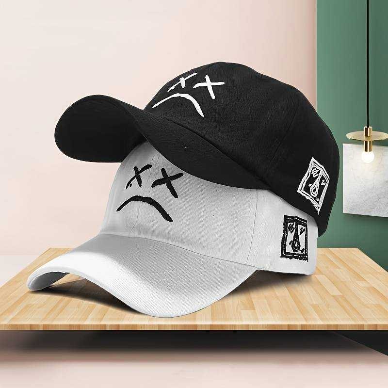 Jual VORON Topi Baseball Cap Bordir Marshmello Emoticon Sad Unisex ...