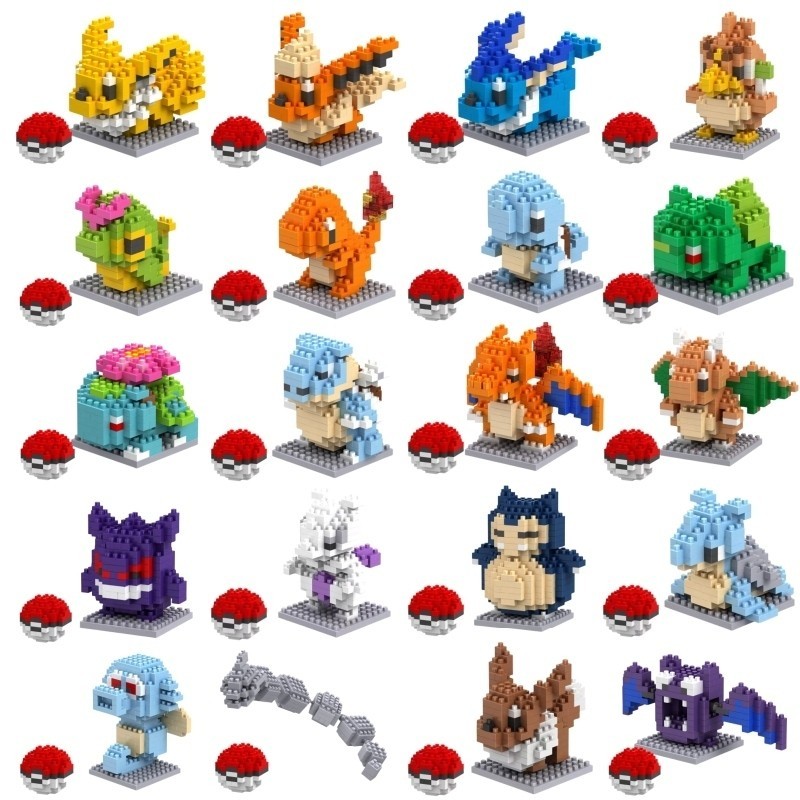 Jual GW MAINAN BALOK SUSUN KARTUN POKEMON BRICKS ANAK / MAINAN EDUKASI ...