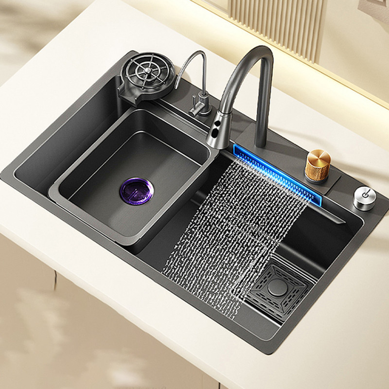 Jual Metal Kitchen Sinks for Bar Counter Smart Digital Display with Cup ...