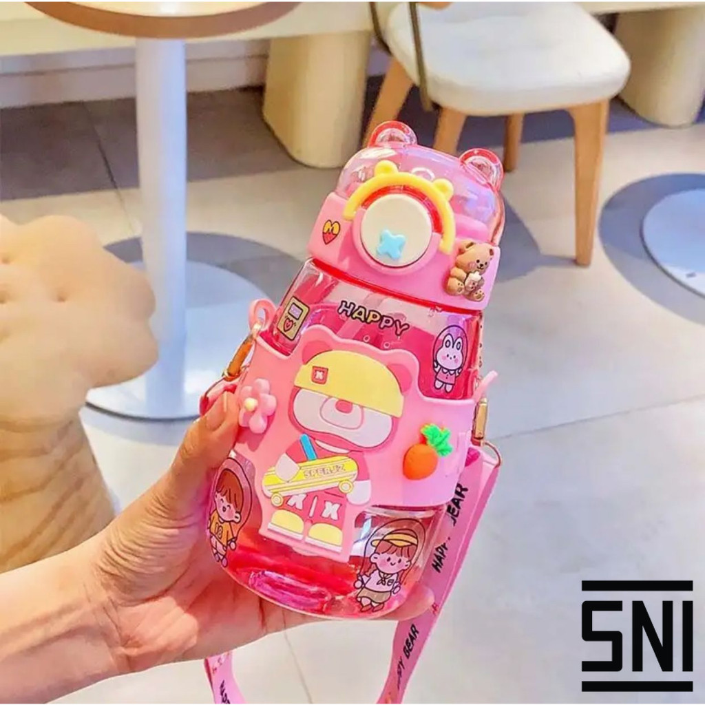 Jual SNI - Botol Minum Anak Sekolah SD TK Free Stiker 2D dan 3D Korea ...