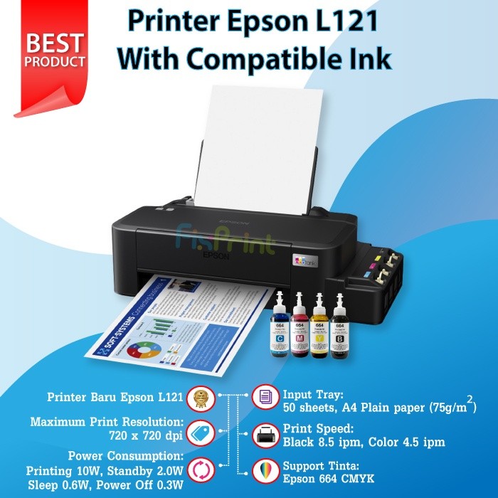 Jual Printer Epson L121 Ink Tank Printer Epson L121 L 121 l121 Infus ...