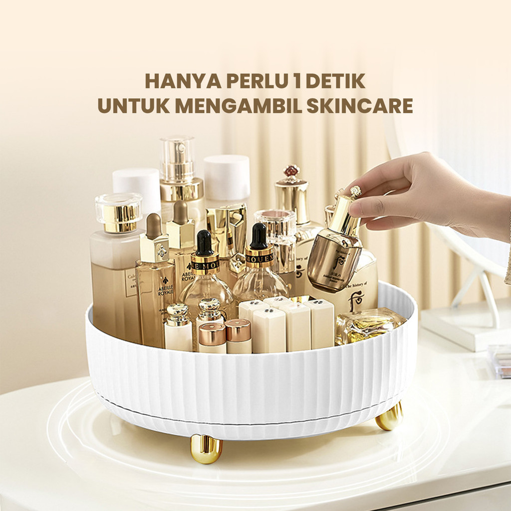 Jual LAZY BEAR Rak Putar Skincare/Kosmetik C100 Tempat Makeup Storage ...