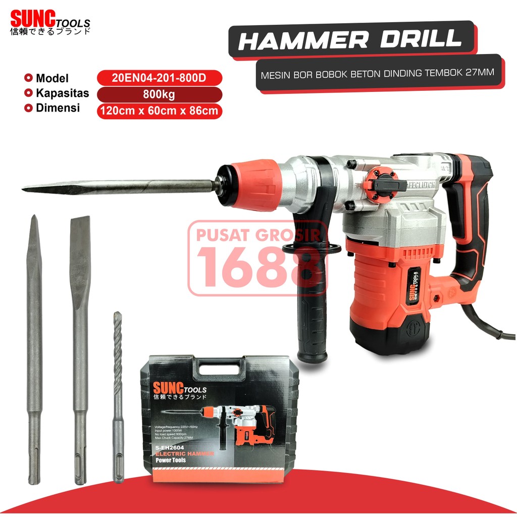 Jual Hammer Drill Mesin Bor Bobok Beton Dinding Tembok 27mm | Shopee ...