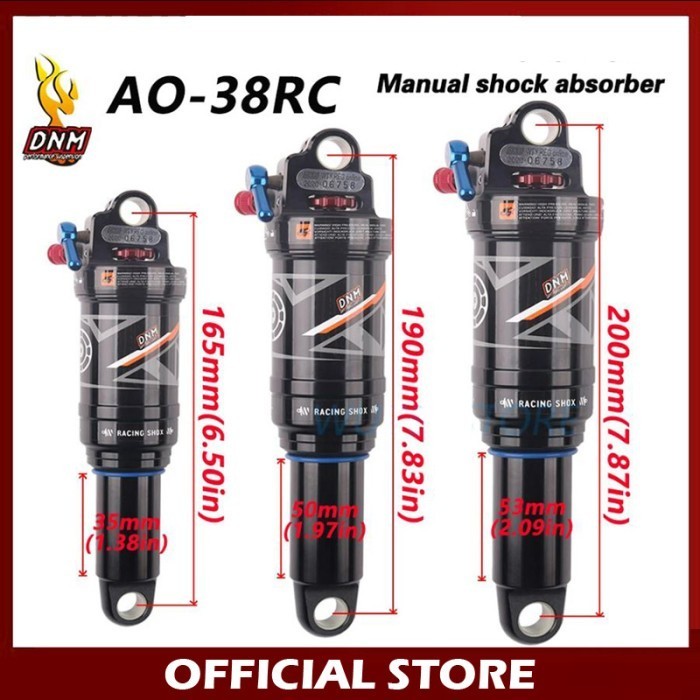 Jual DNM AO-38RC Rear Shock Angin Rearshock Lock Rebound Suspensi ...