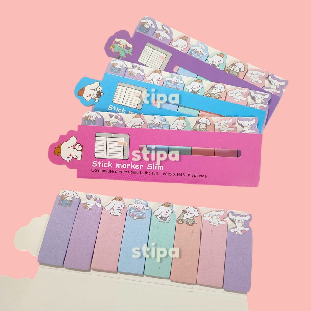 Jual STIPA Sticky Notes Karakter Set Pembatas Buku Kertas Memo Mini ATK ...