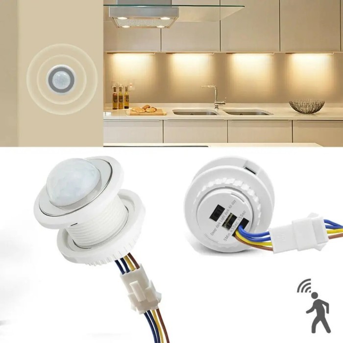 Jual Sensor PIR Gerak Lampu Otomatis On Off Human Body Sensor ...