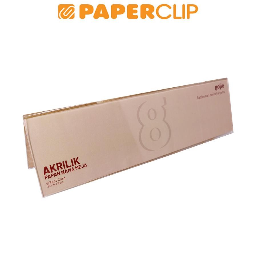 Jual ACRYLIC SIGN HOLDER TABLE / AKRILIK GOJIE 8X30 | Shopee Indonesia