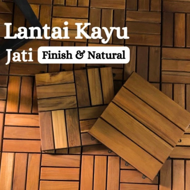 Jual ( BISA COD ) GROSIR LANTAI KAYU JATI - DECKING TILE 30X30 CM ...