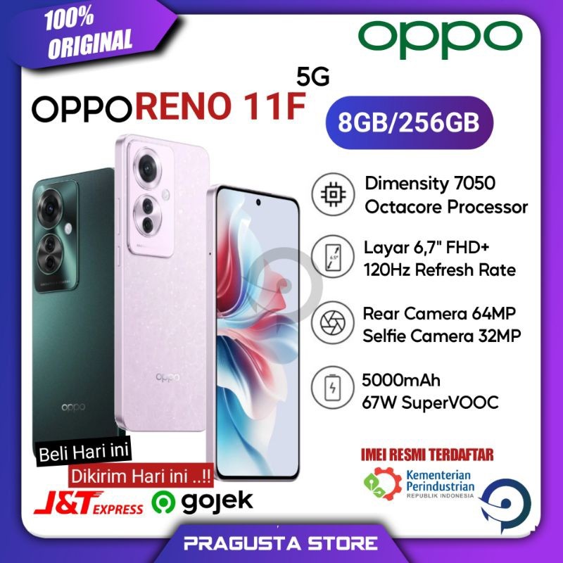 Jual Oppo Reno 11F 5G 8/256Gb Original Garansi Resmi Indonesia | Shopee Indonesia