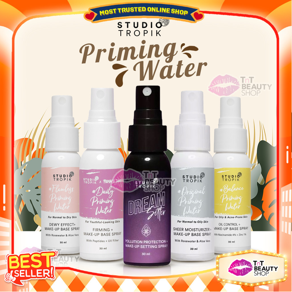 Jual STUDIO TROPIK Priming Water DreamSetter Rescue Rx Daily Satin Balance Flawless Original ...