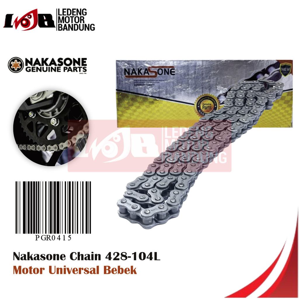 Jual Nakasone Rantai Supra Karisma Revo Blade 428 104L Chain Motor ...