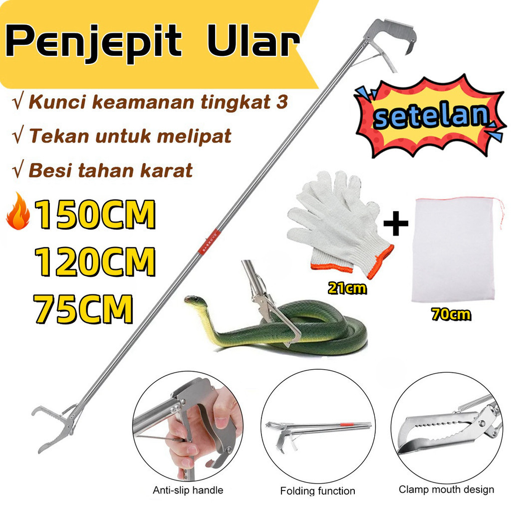 Jual (NEW)205CM/Alat Penjepit Ular Stainless/Tongkat Penangkap Ular ...