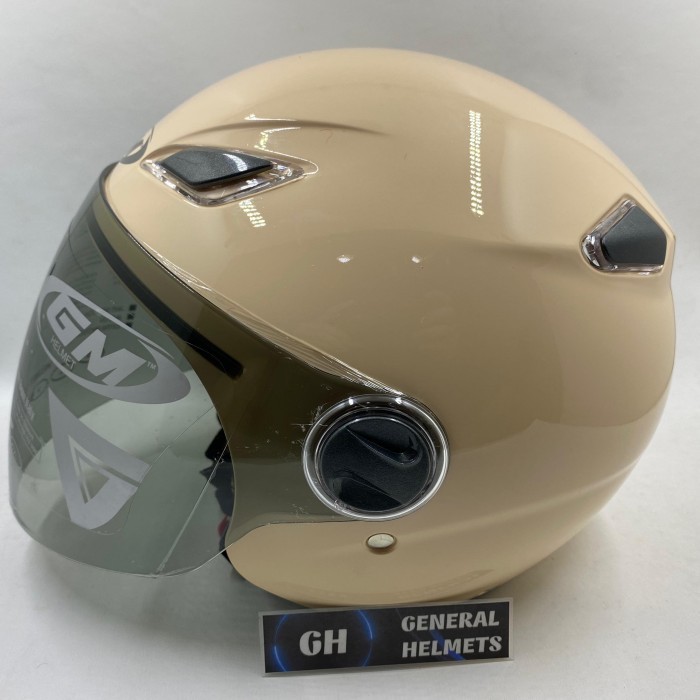 Jual HELM GM VENUS HIJAB SOLID CREAM PASTEL SINGLE VISOR KACA SMOKE ...