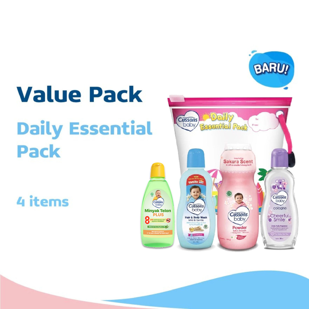 Jual Cussons Baby Gift Set Daily Essential Pack 4in1 Paket Perlengkapan ...