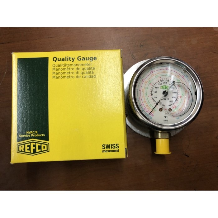 Jual Pressure Gauge Refco with Oil | Meteran Refco Low Pressure MR-206-DS | Shopee Indonesia