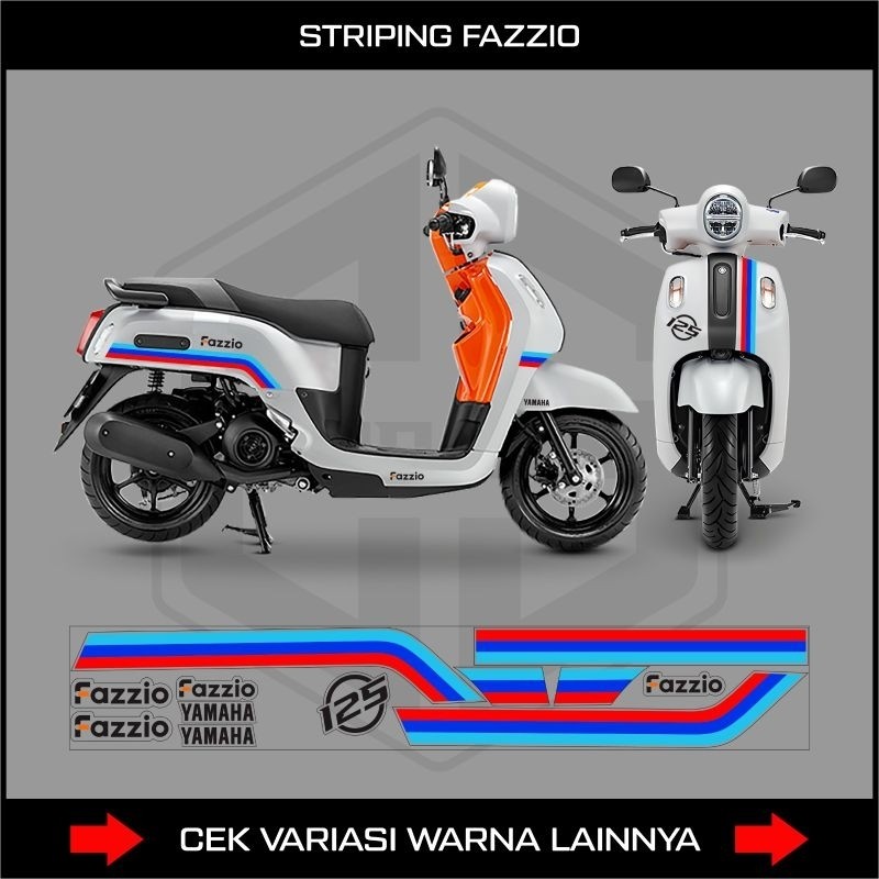 Jual Striping Yamaha Fazzio 125 / Sticker Motor Fazzio Connected ...