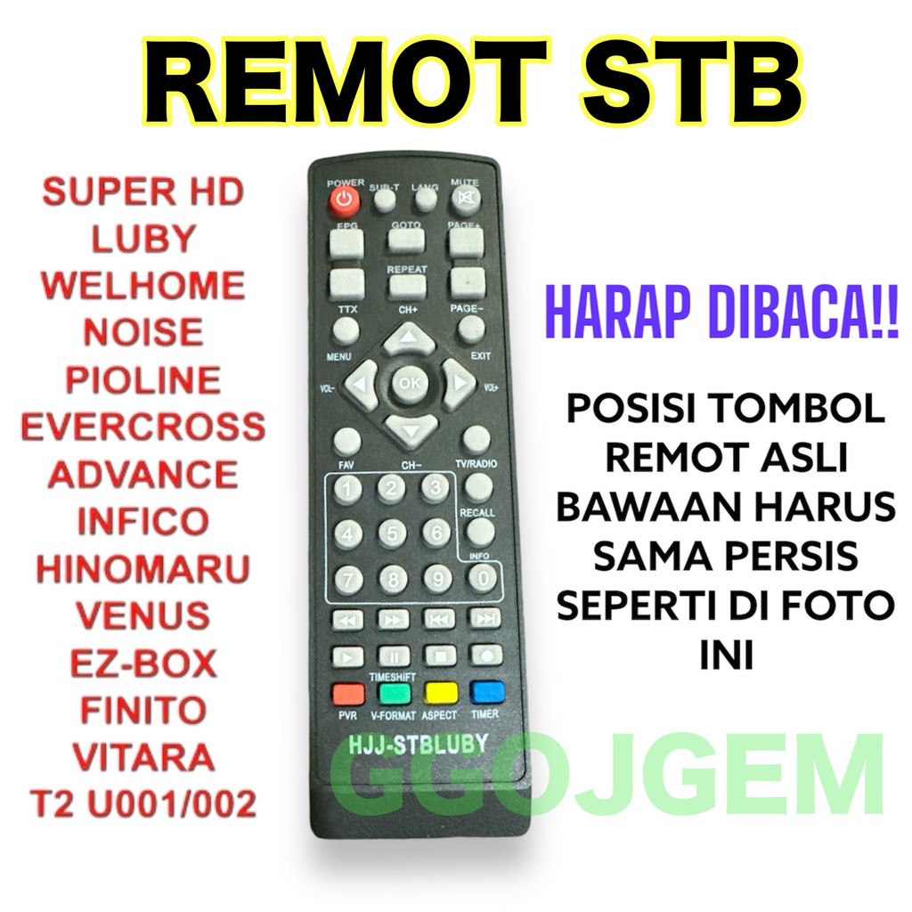 Jual (GROSIR) REMOT SET TOP BOX / STB ( SEMUA MERK / MULTI / UNIVERSAL ) LANGSUNG PAKAI & TANPA ...