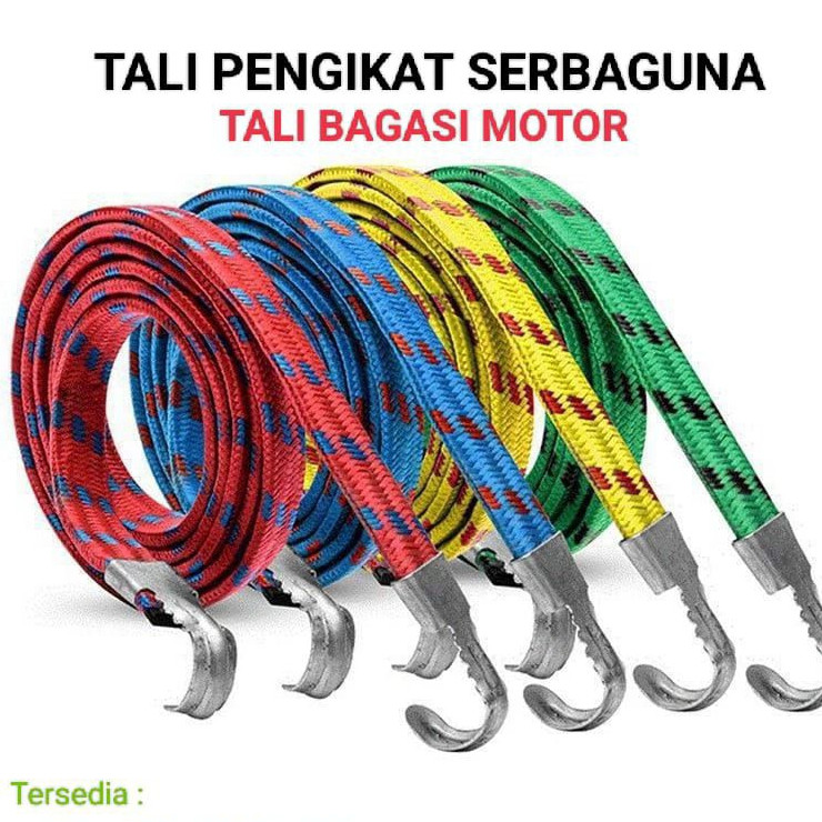 Jual Tali Bagasi Motor 1.5M/2.5M Tali Bagasi Barang Karet Pengikat ...